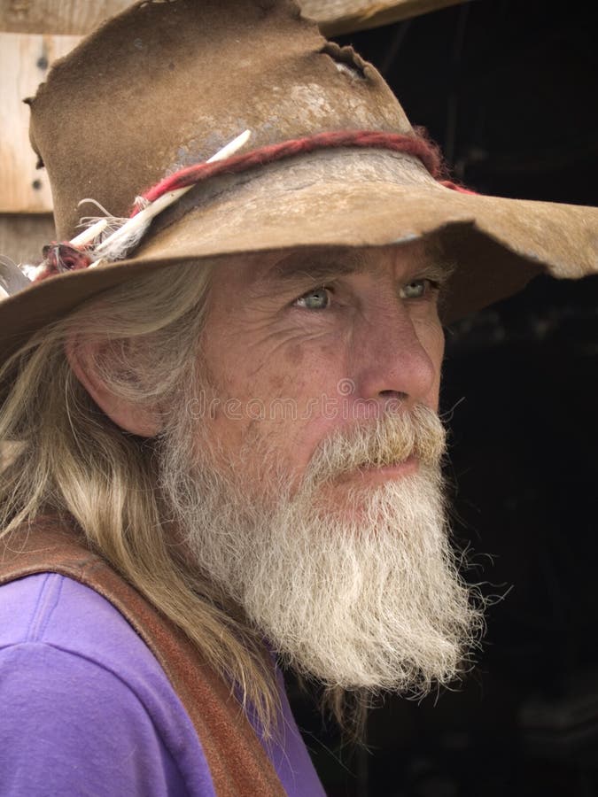Old weathered cowboy stock image. Image of cowboy, hair - 7772369