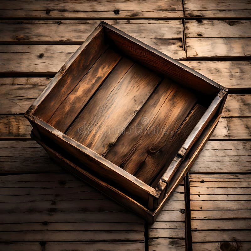 Old and Weathered Empty Box Background - Ai Generated Image Stock ...