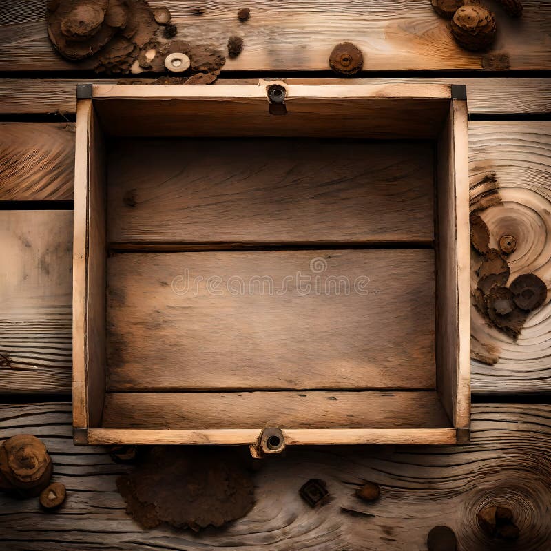 Old and Weathered Empty Box Background - Ai Generated Image Stock ...