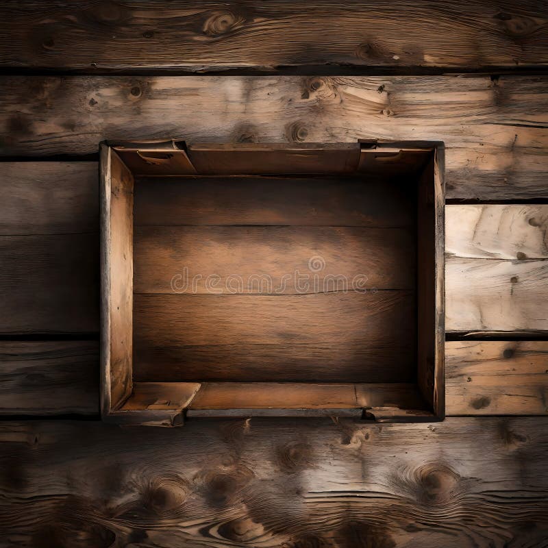 Old and Weathered Empty Box Background - Ai Generated Image Stock ...