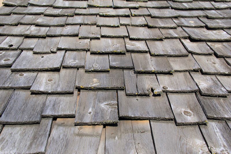 Old, Weathered Gray Shingle Roofing Stock Photo - Image: 47555592