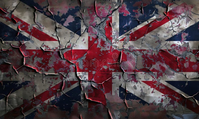 Old and Weathered Great Britain Flag Stock Illustration - Illustration ...