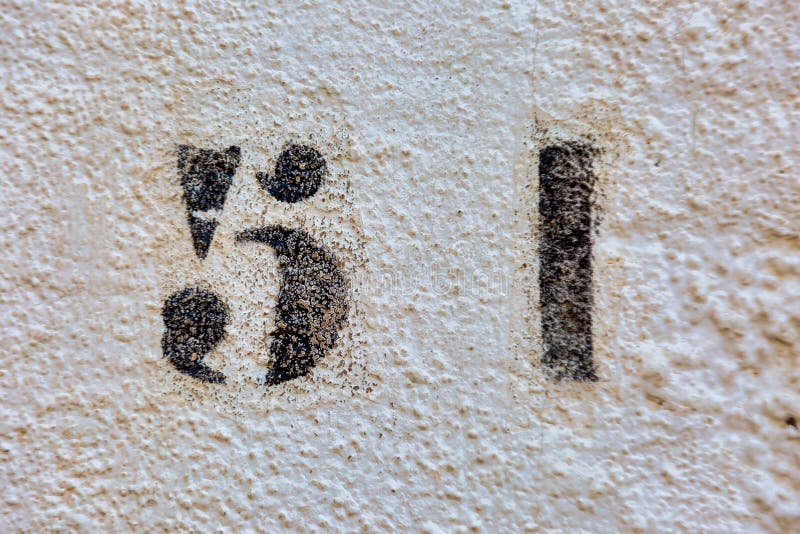 Old Weathered House Number 51, Tile on Wall Stock Photo - Image of ...