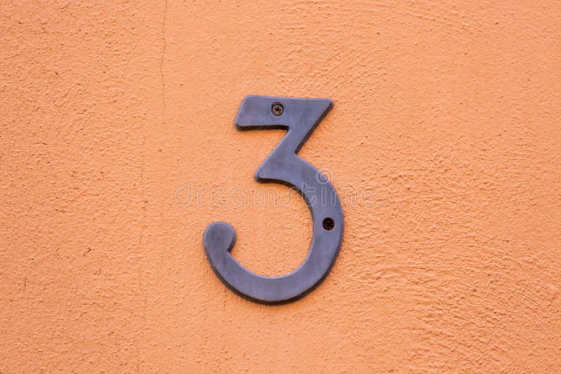 Old Weathered House Number 3, Tile on Wall Stock Photo - Image of ...