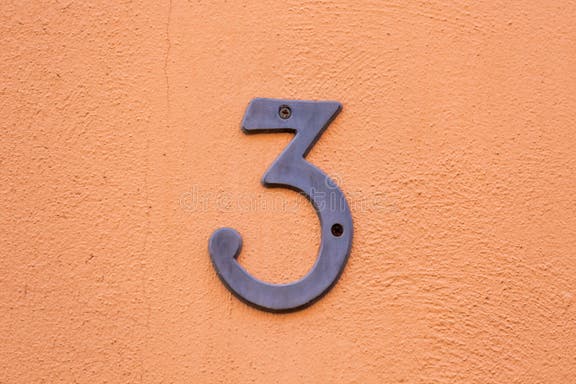 Old Weathered House Number 3, Tile on Wall Stock Photo - Image of ...