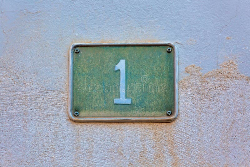 Old Weathered House Number 1, Tile on Wall Stock Image - Image of home ...