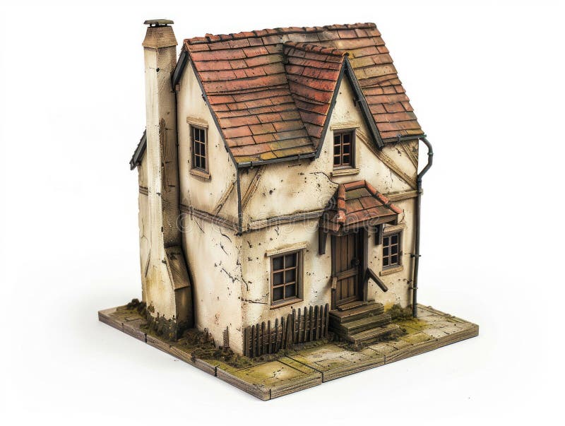 Old Weathered House with Rustic Charm. Generative Ai Stock Illustration ...