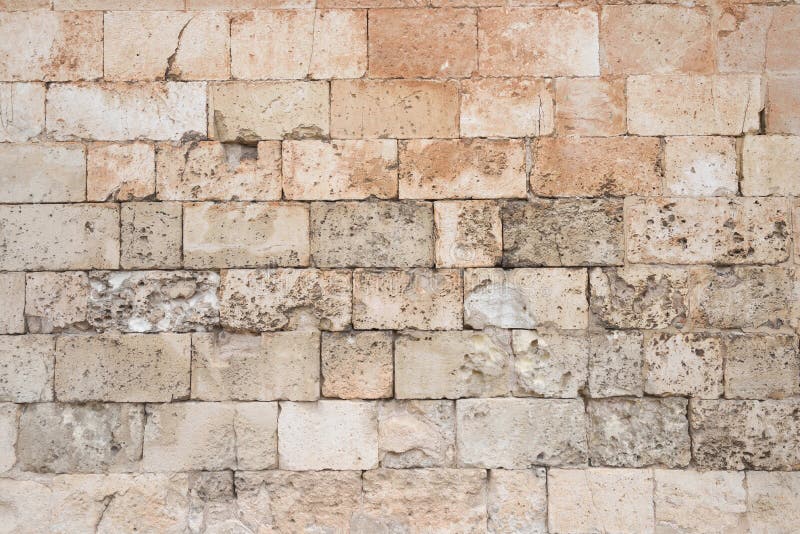 Old and Weathered Large Stone Blocks Wall Stock Image - Image of build ...