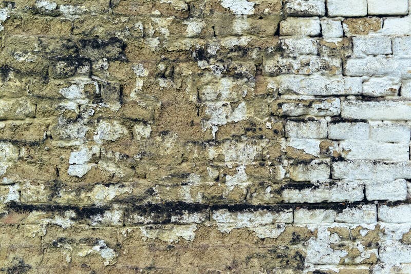 Old Weathered Mudbrick Wall Texture Stock Photo - Image of rural ...