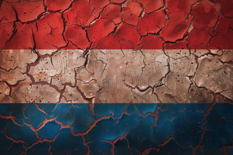 Old and Weathered Netherlands Flag Stock Illustration - Illustration of ...