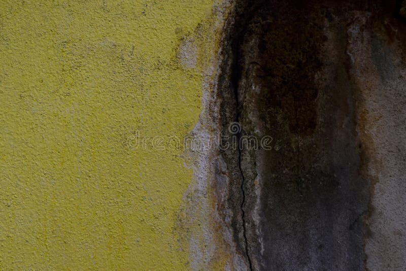 Old Weathered Painted Wall Background Texture. Yellow Dirty Stock Photo ...