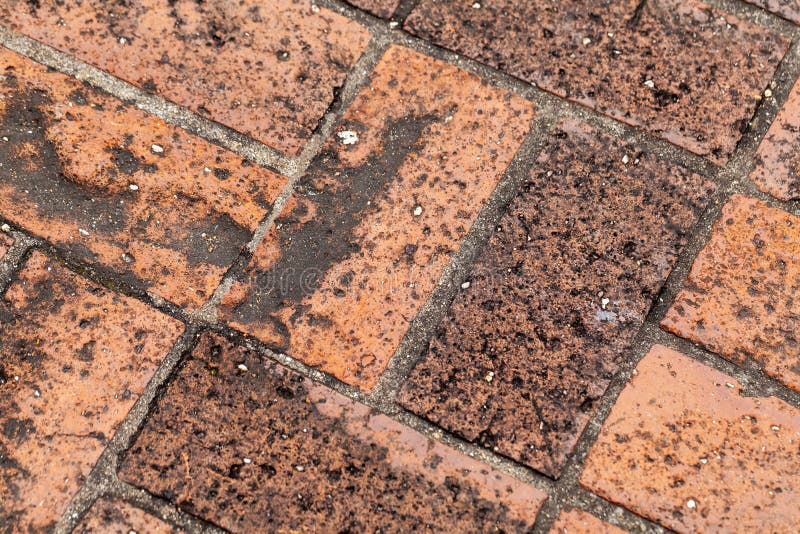 Old Weathered Red Cobblestone Road Pavement Stock Photo - Image of ...