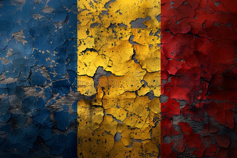 Old and Weathered Romania Flag Stock Photo - Image of patriotic, europe ...