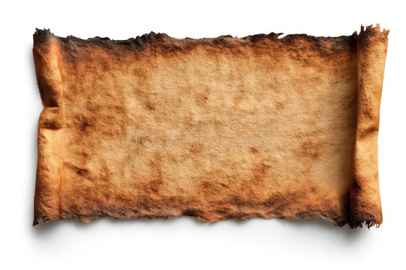 Old Weathered Scroll with Torn Edges and Vintage Texture Background ...