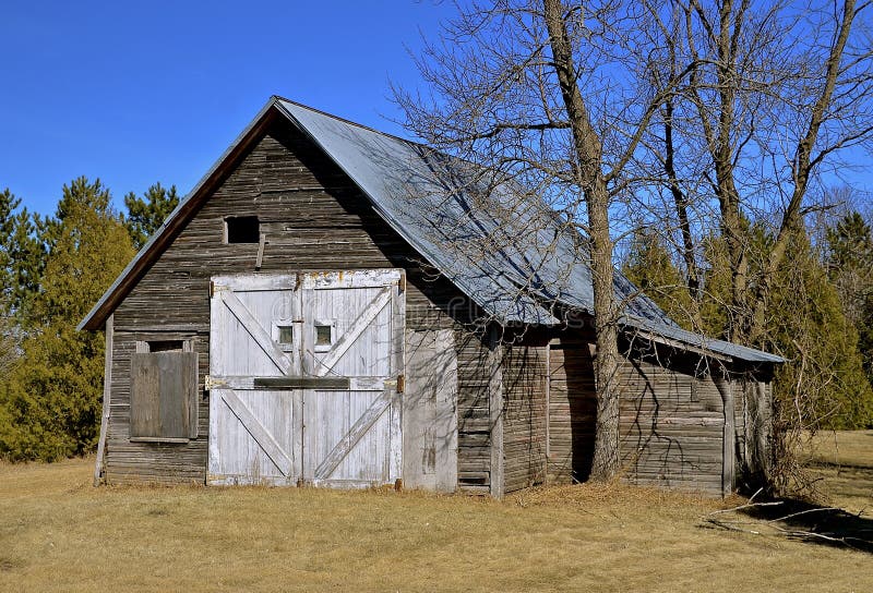 Weathered Shed stock image. Image of grey, white, steel - 88461339
