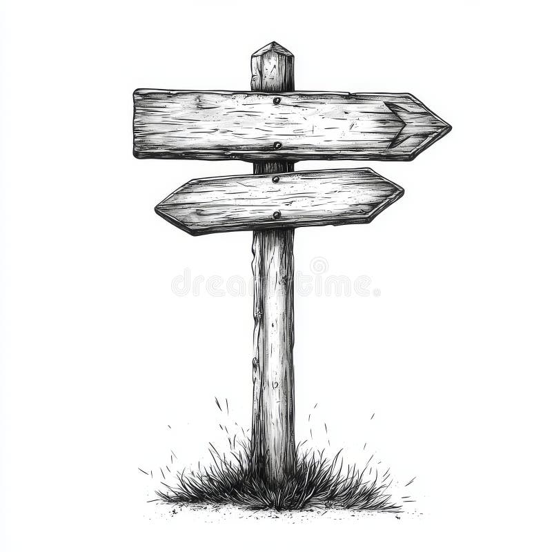 An Old, Weathered Signpost Made of Wood Features Numerous Arrows ...