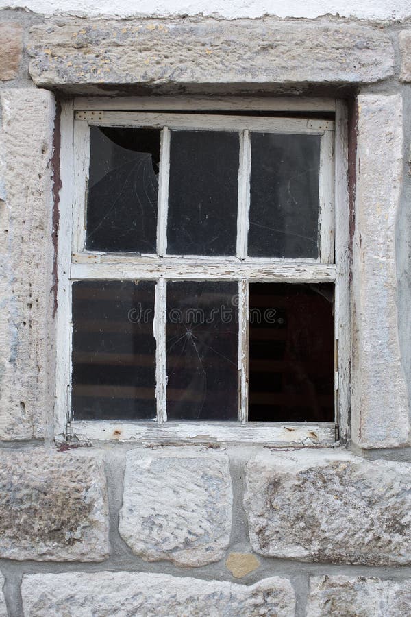 Old Weathered Window in a Massive Stone Wall Stock Photo - Image of ...