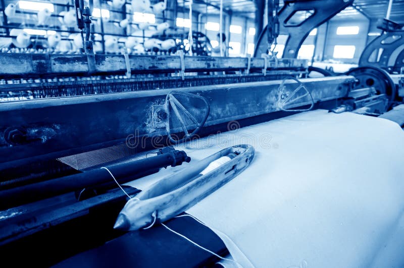 Old weaving machine stock photo. Image of textile, manufacturing - 79952272