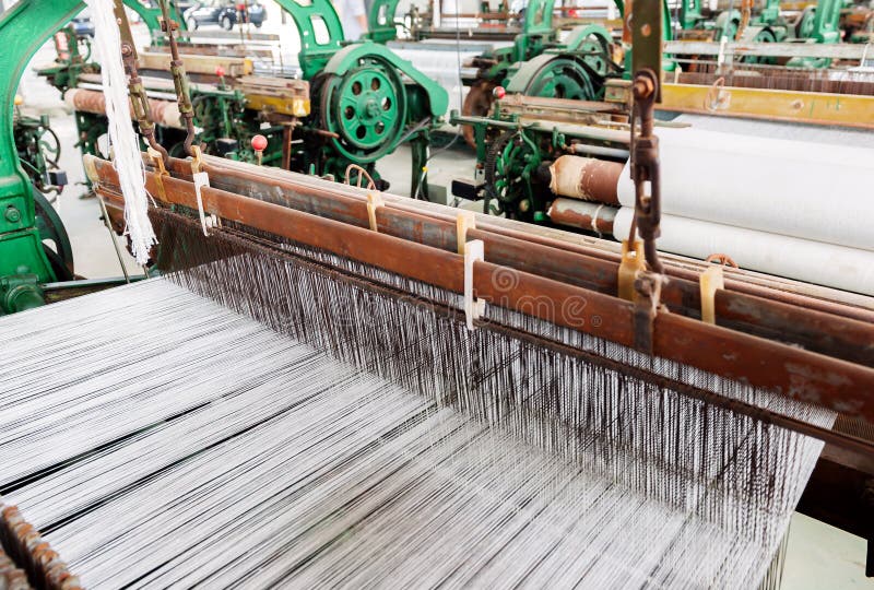 Old weaving machine stock photo. Image of mill, factory - 79952820