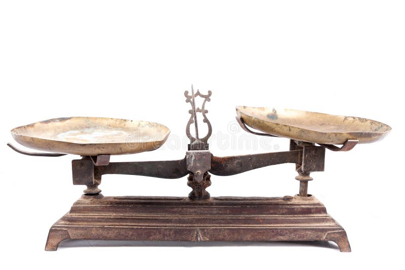 Balance Scale with Weight Unit Stock Photo - Image of fashioned ...