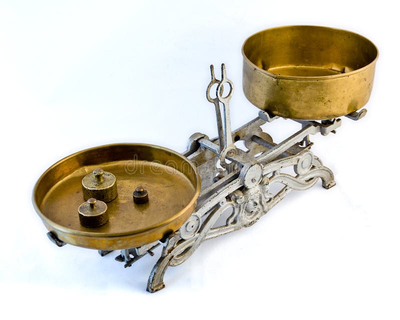 Balance Scale with Weight Unit Stock Photo - Image of fashioned ...