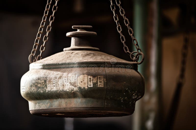 Old Weight Hanging on a Scale, Showing Its True Value Stock ...