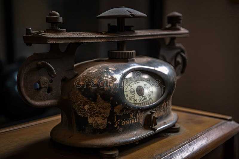 Old Weight on a Scale, with the Number Clearly Visible Stock ...