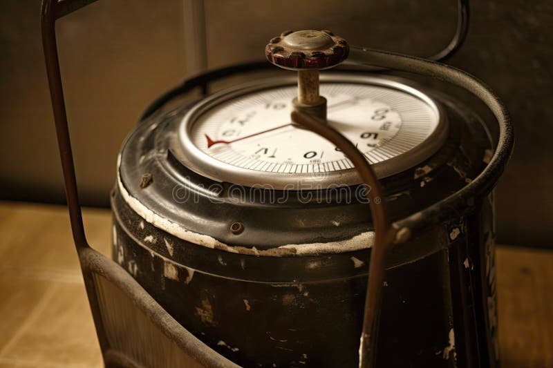 Old Weight, on the Scale, Showing a Dramatic Decrease in Weight Stock ...