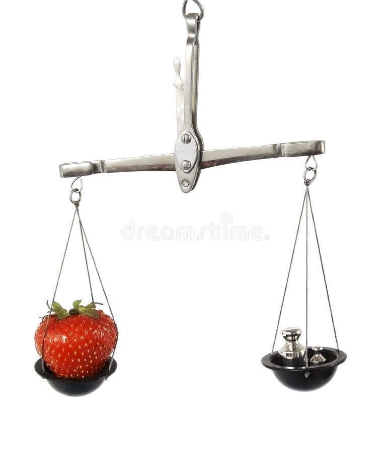 Old Weight Scale with Strawberry Stock Image - Image of balance ...