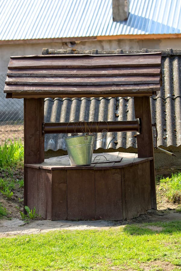 The Old Well in the Countryside Stock Image - Image of fresh, archaic ...