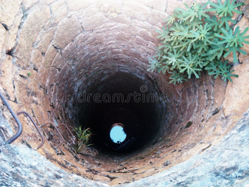 Old Well with Fig Tree As Inside Stock Photo - Image of wall, water ...