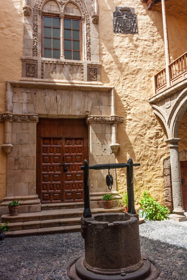 Old Well in Front of the Door of the House Stock Image - Image of ...