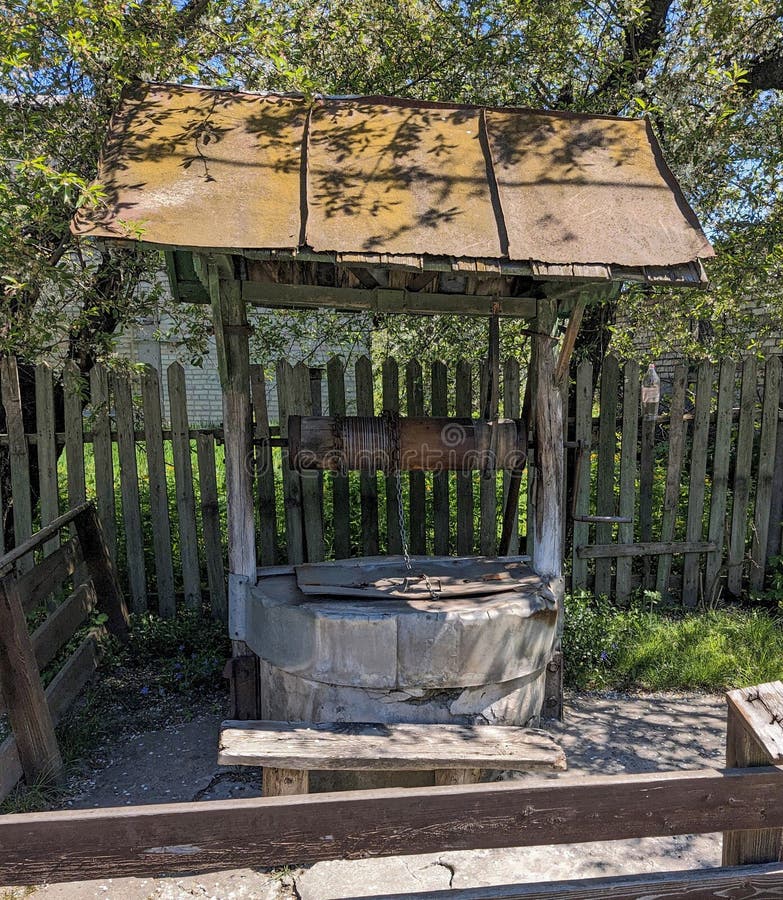 The Old Well Near the Cottage with the Metal Bucket Standing Near by ...