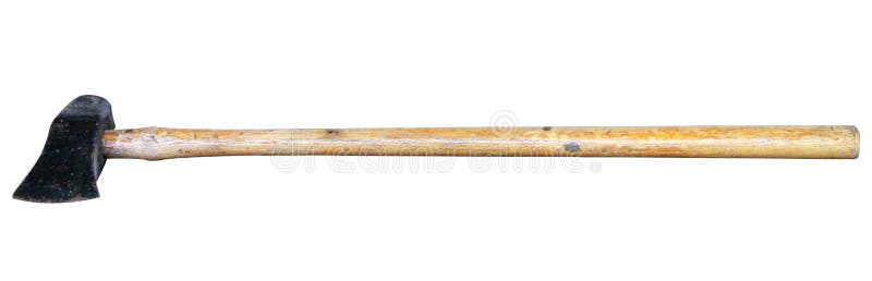An Old Well-used Ax Isolated on a White Background Stock Photo - Image ...