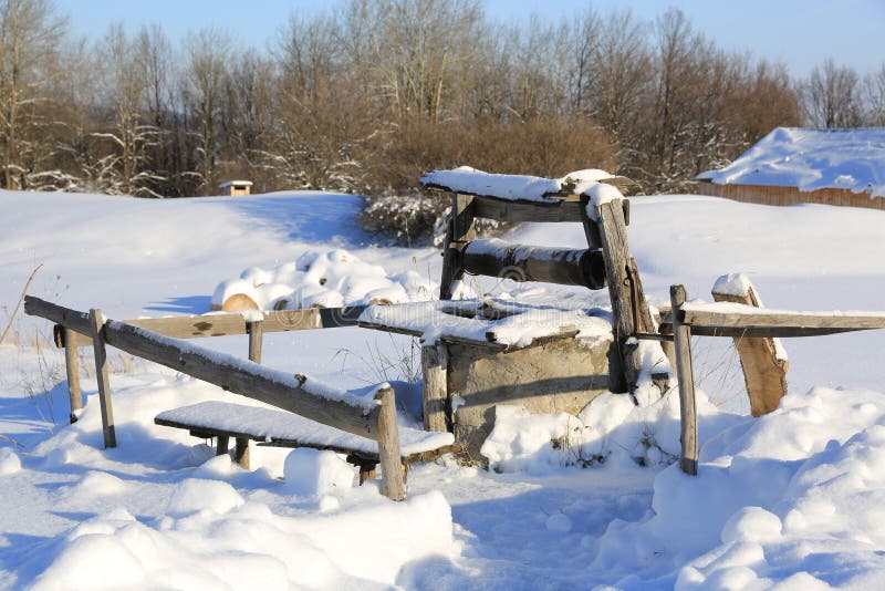 Old well in winter stock photo. Image of ukrainian, scene - 82434806