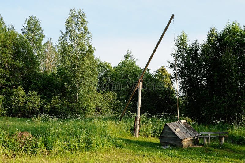 Old well stock image. Image of rural, lever, rest, wooden - 73723001