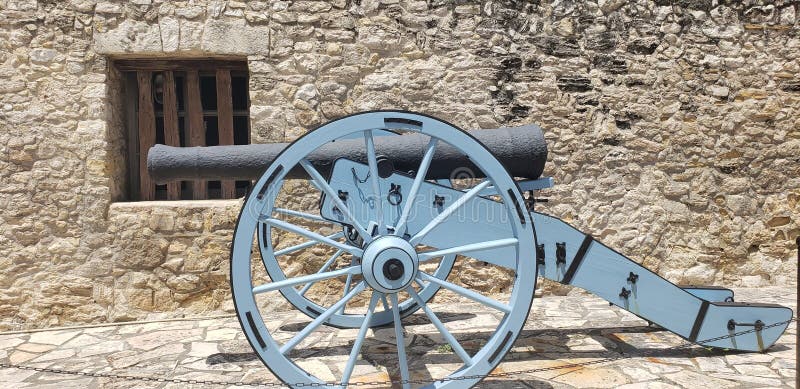 Old West blue cannon stock photo. Image of cannon, alamo - 226964262