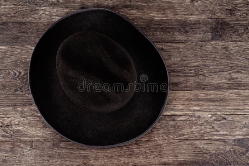 Old West Cowboy Hat on Table Stock Image - Image of table, black: 327554957