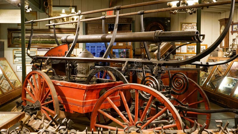 Old West Fire Engine Inside Museum Editorial Photography - Image of ...