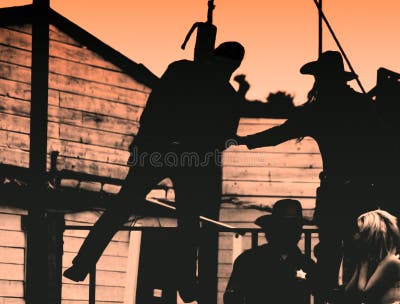 Old West-Outlaw Hangs stock photo. Image of outlaw, hanging - 684140