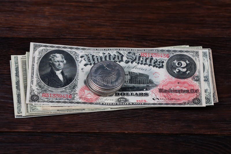 Old West Period US Banknotes and Silver Certificates with Silver Dollar ...