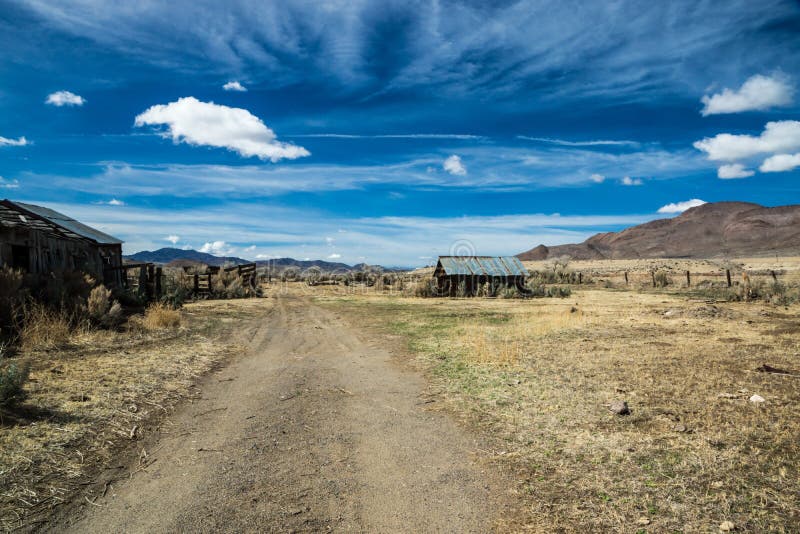Old West Ranch in Nevada stock image. Image of frontier - 39449455