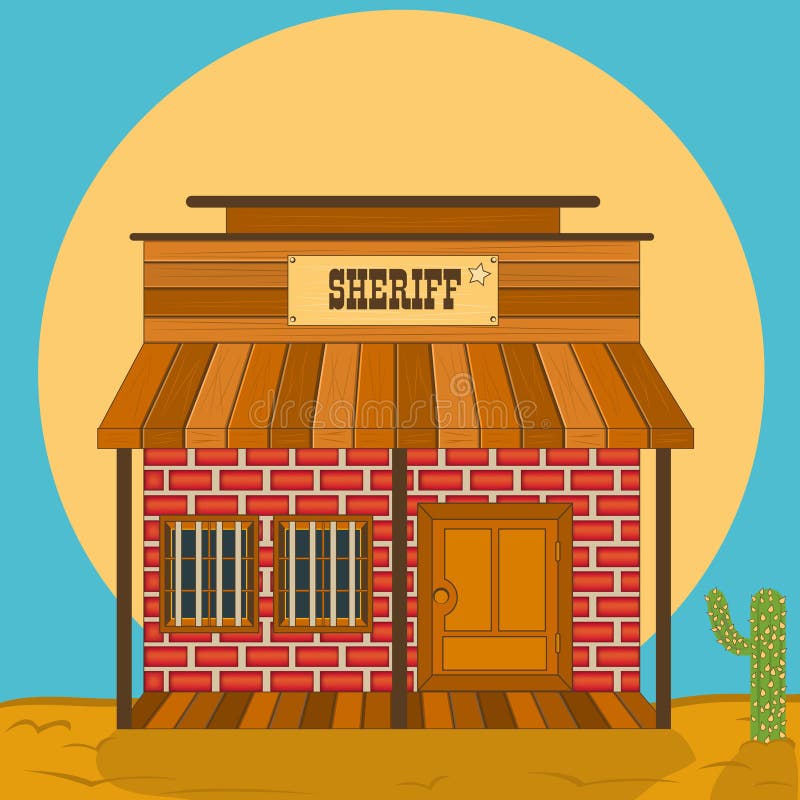 Old Western Building - Sheriff Stock Vector - Illustration of country ...