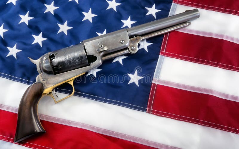 Western Pistol Gun with Ivory Handle Grip in Leather Holster Gun Belt ...