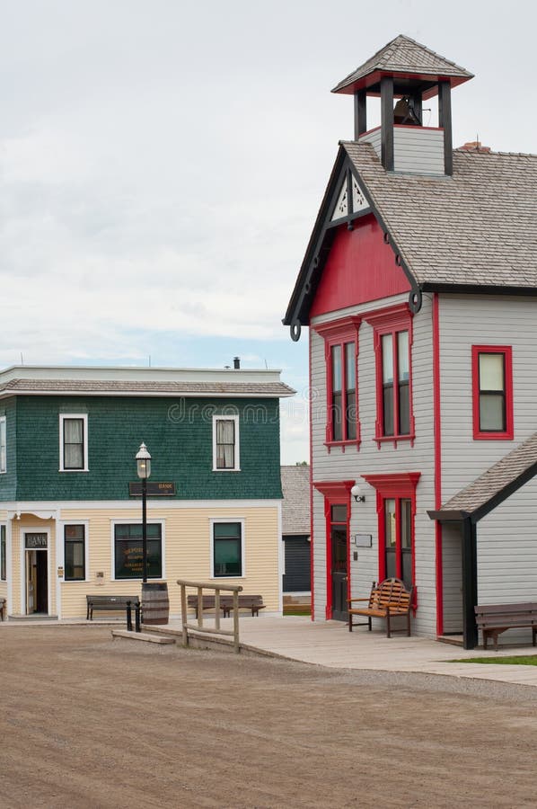 Old western town buildings stock photo. Image of bell - 21880700