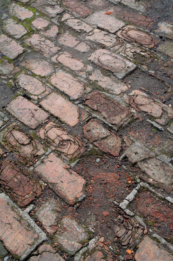 Old Wet Brick Pavement Background Stock Image - Image of floor, cement ...