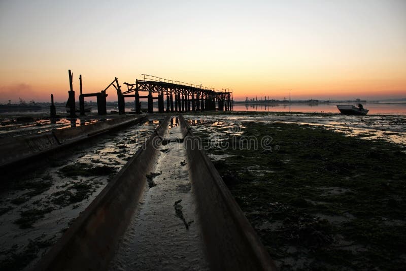 Old Wharf from the Shipyard Stock Image - Image of holidays, margin ...