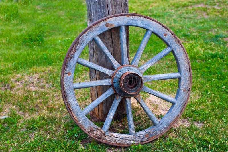 Old wheel stock image. Image of crafts, green, transportation - 19651715