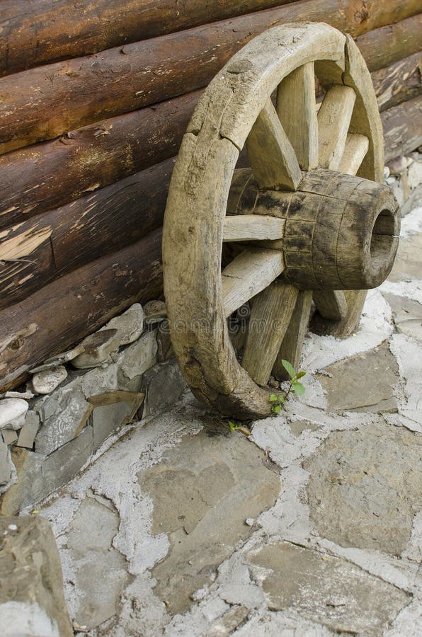 Old wheel stock photo. Image of eastern, country, rural - 24453824