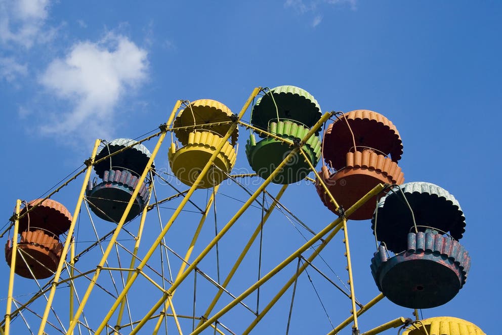 Old wheel 3 stock image. Image of ride, turn, ruined, amusement - 5261439